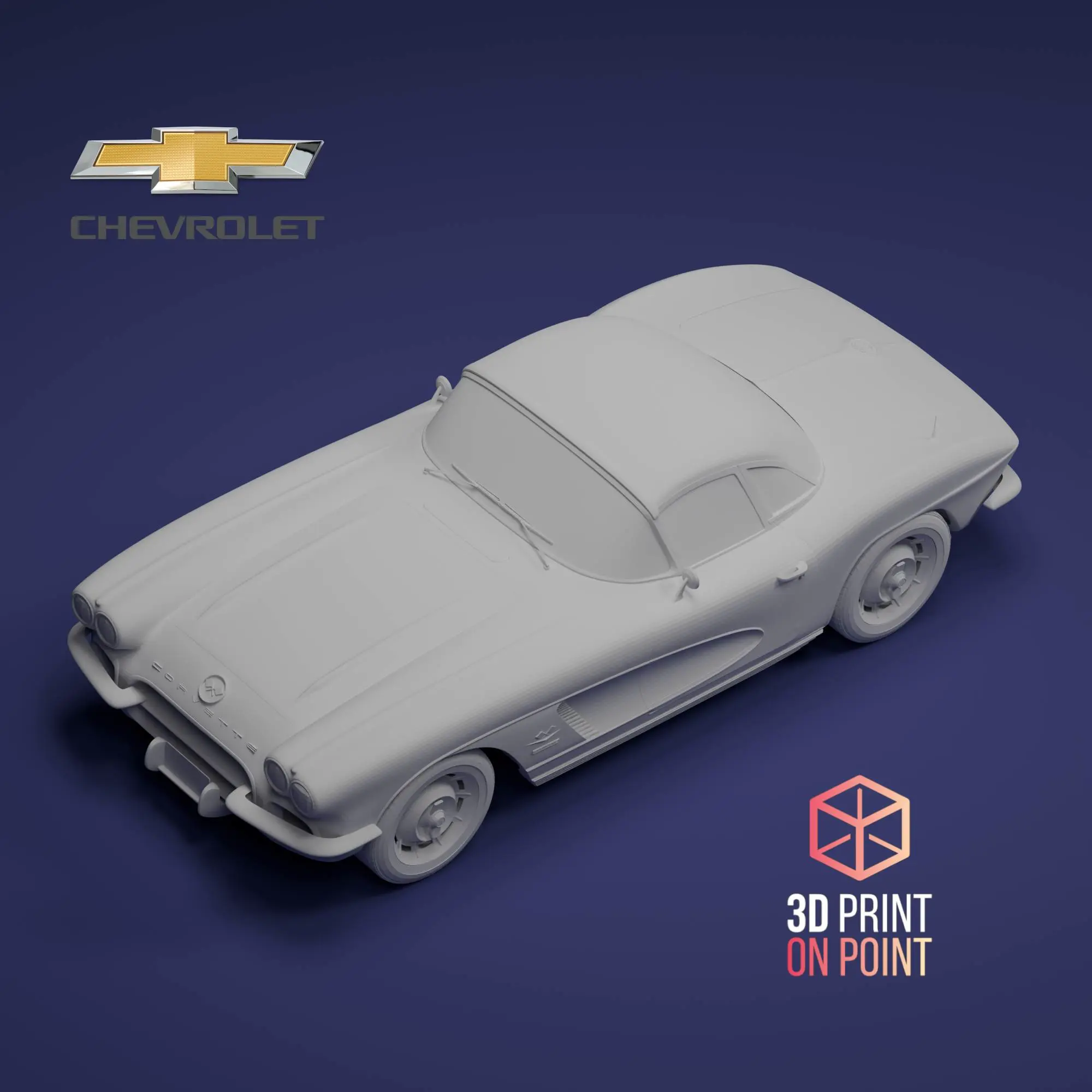 Vehicles & Machinery STL Download - CHREVOLET CORVETTE C1 VINTAGE - 3D ...