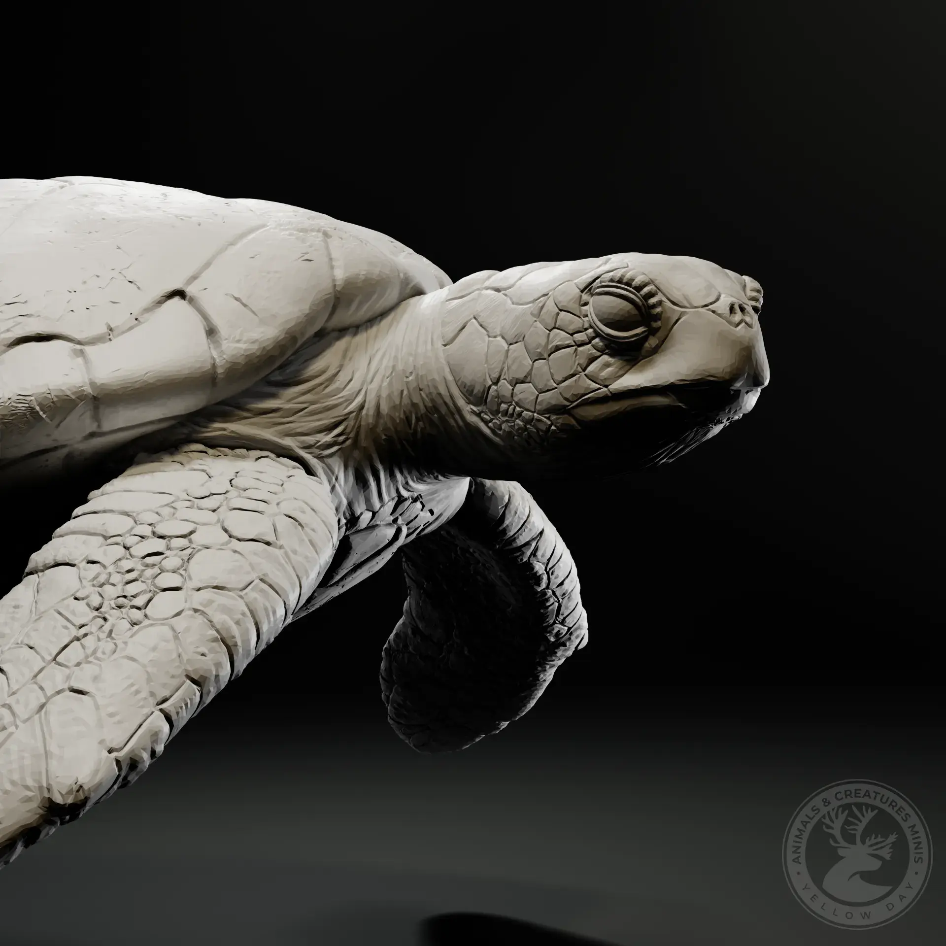 Characters & Creatures STL Download - Green sea turtleby YellowDay