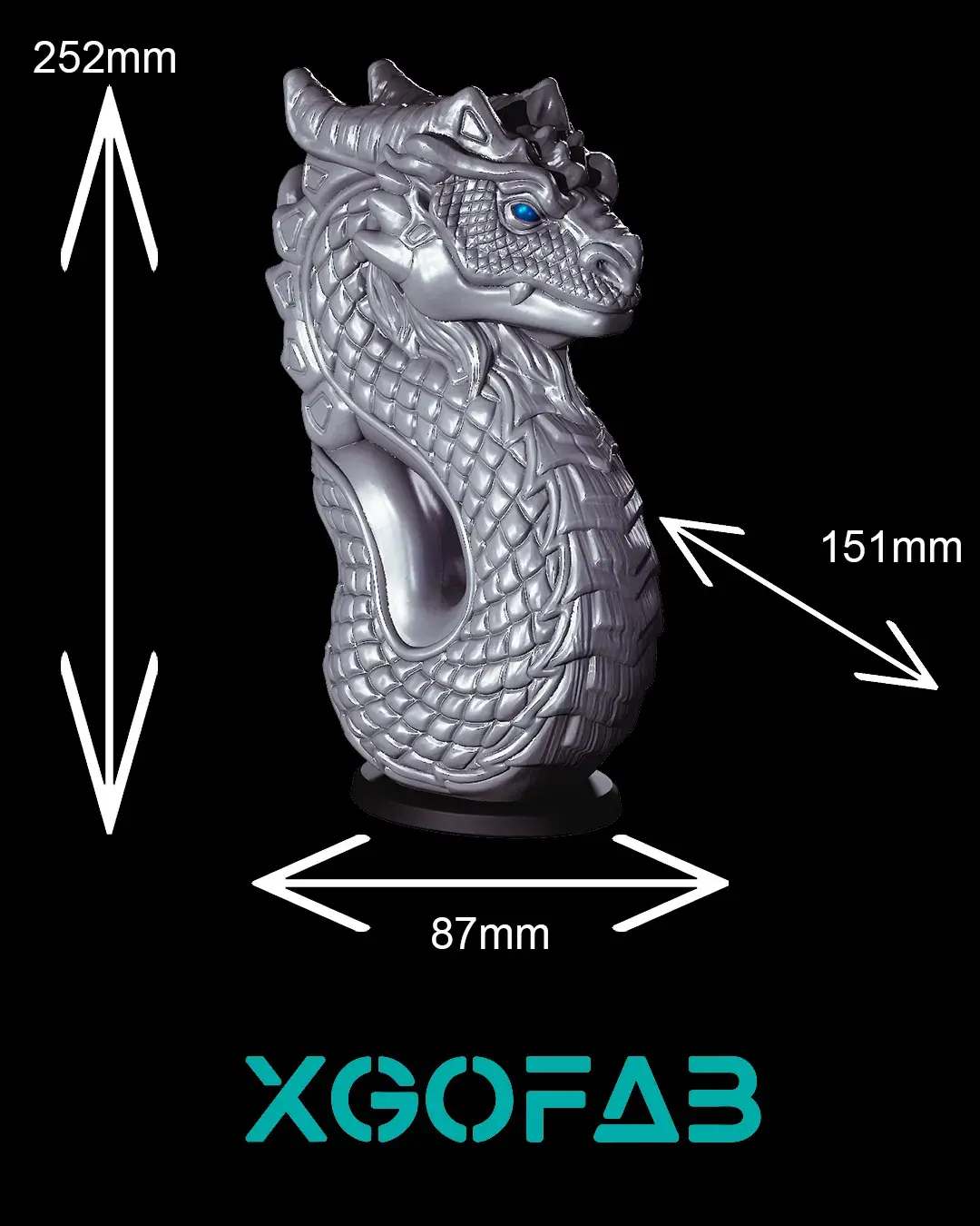 Home Decorations & Ornaments STL Download - Draxion - Dragon Head Phone ...
