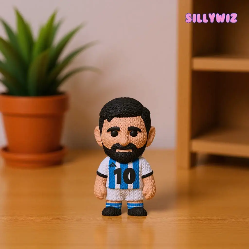 Characters & Creatures STL Download - Cute Lionel Messi - Knitted ...