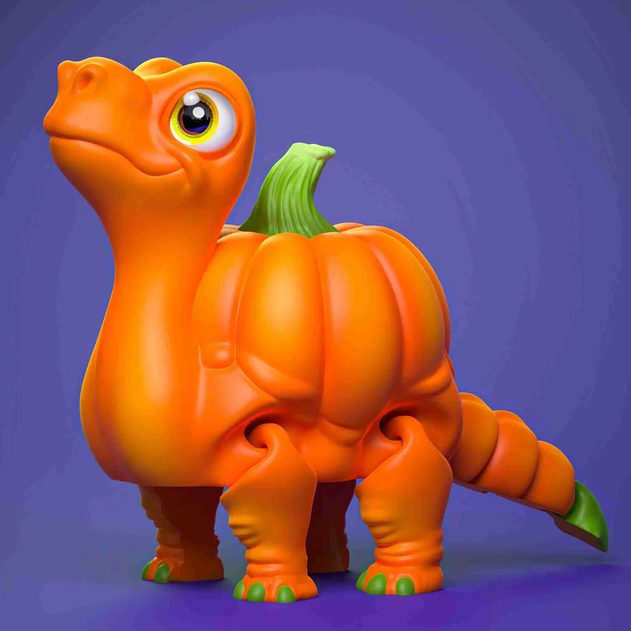 Other STL Download - FLEXI PUMPKASAURUS (PRINT IN PLACE)by Tri ...