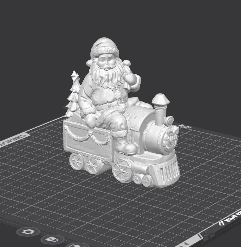 3D Printer Files | 3MF File | santa on a train | Creality Cloud