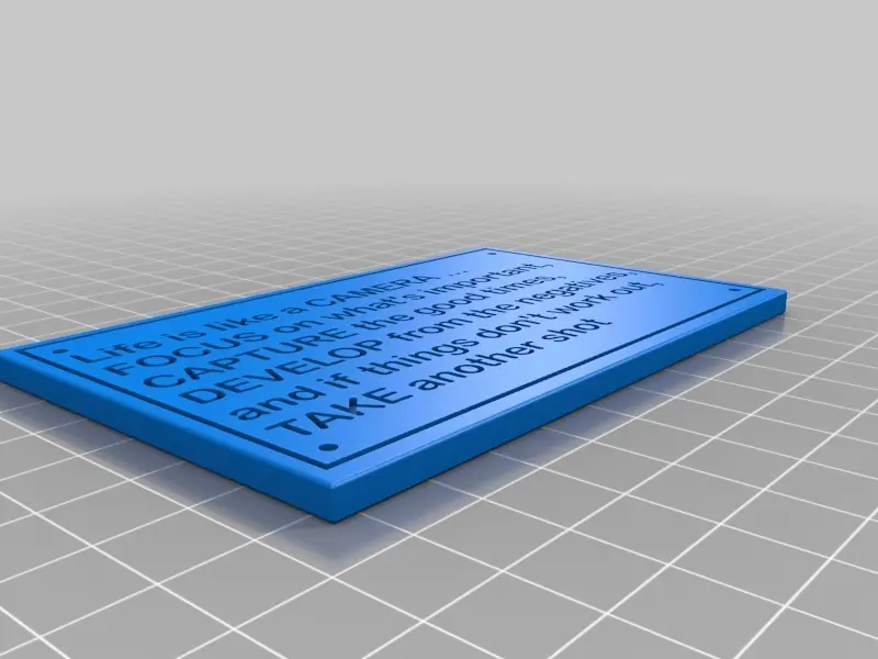 Camera Plaque | 3D models download | Creality Cloud