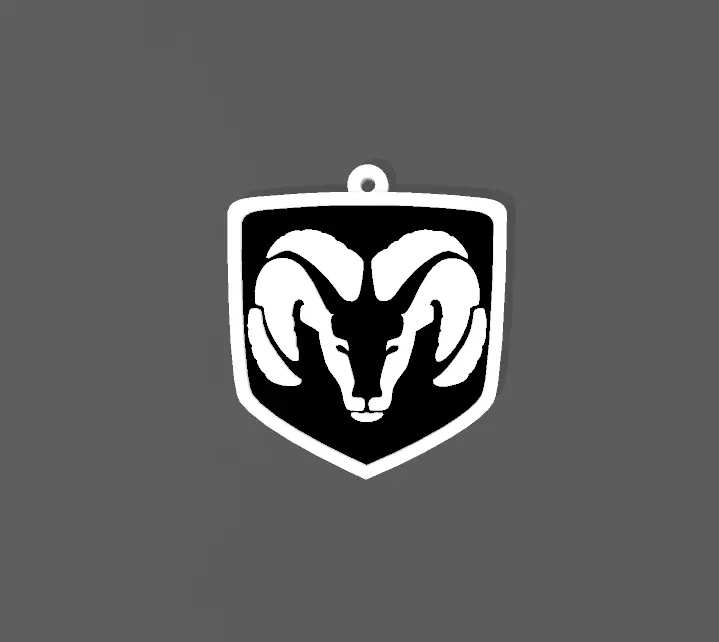 Jewelry & Accessories STL Download - Dodge logo keychainby Mr3DBeast