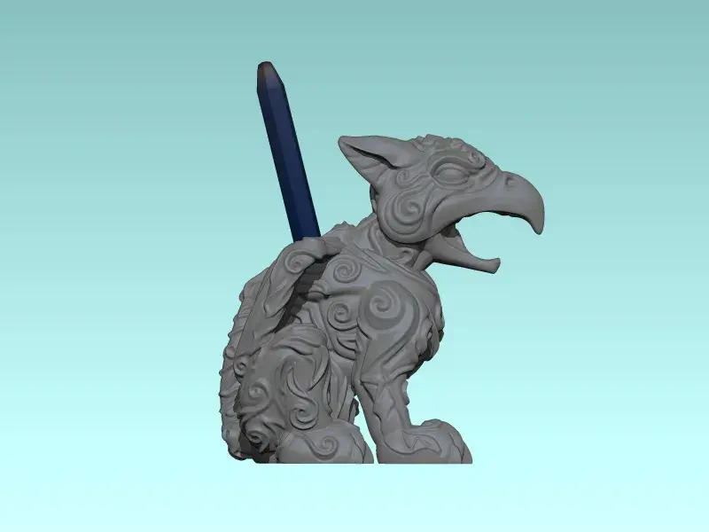Home Decorations & Ornaments STL Download - gryphon pencil holderby ...