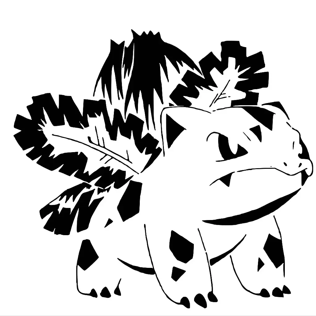 Free Digital Art STL Download - Ivysaur Stencilby SMT_M 🦊