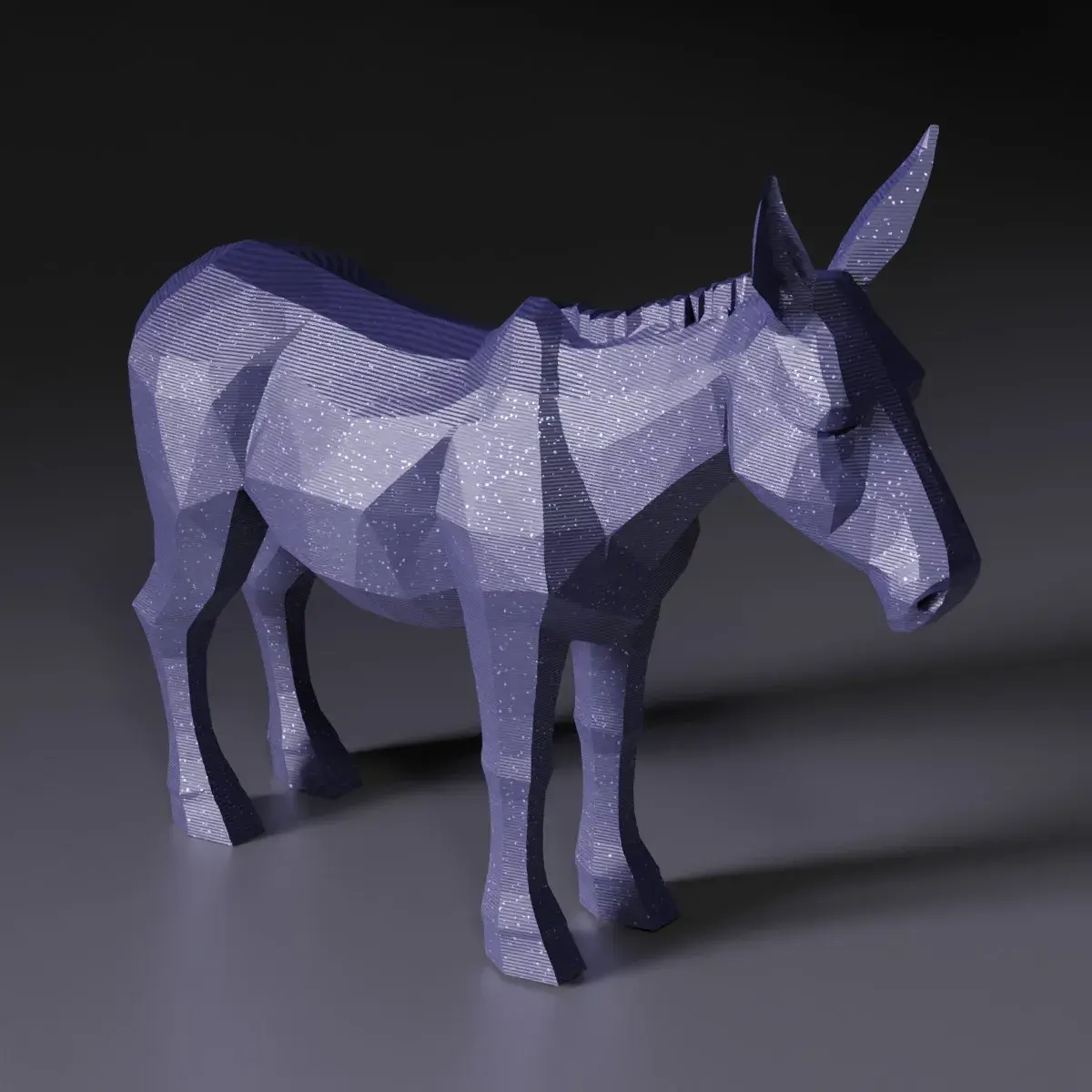 3D Printer Files | 3MF File | Donkey low-poly figurine | Creality Cloud