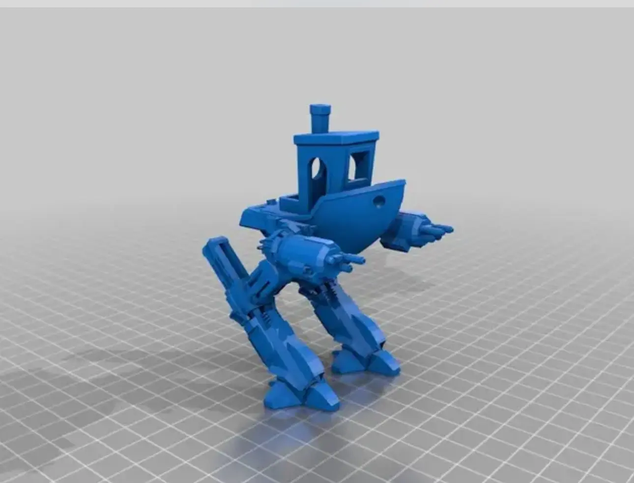 Robots & Mechs STL Download - Robot boss Benchyby BANANABANANA