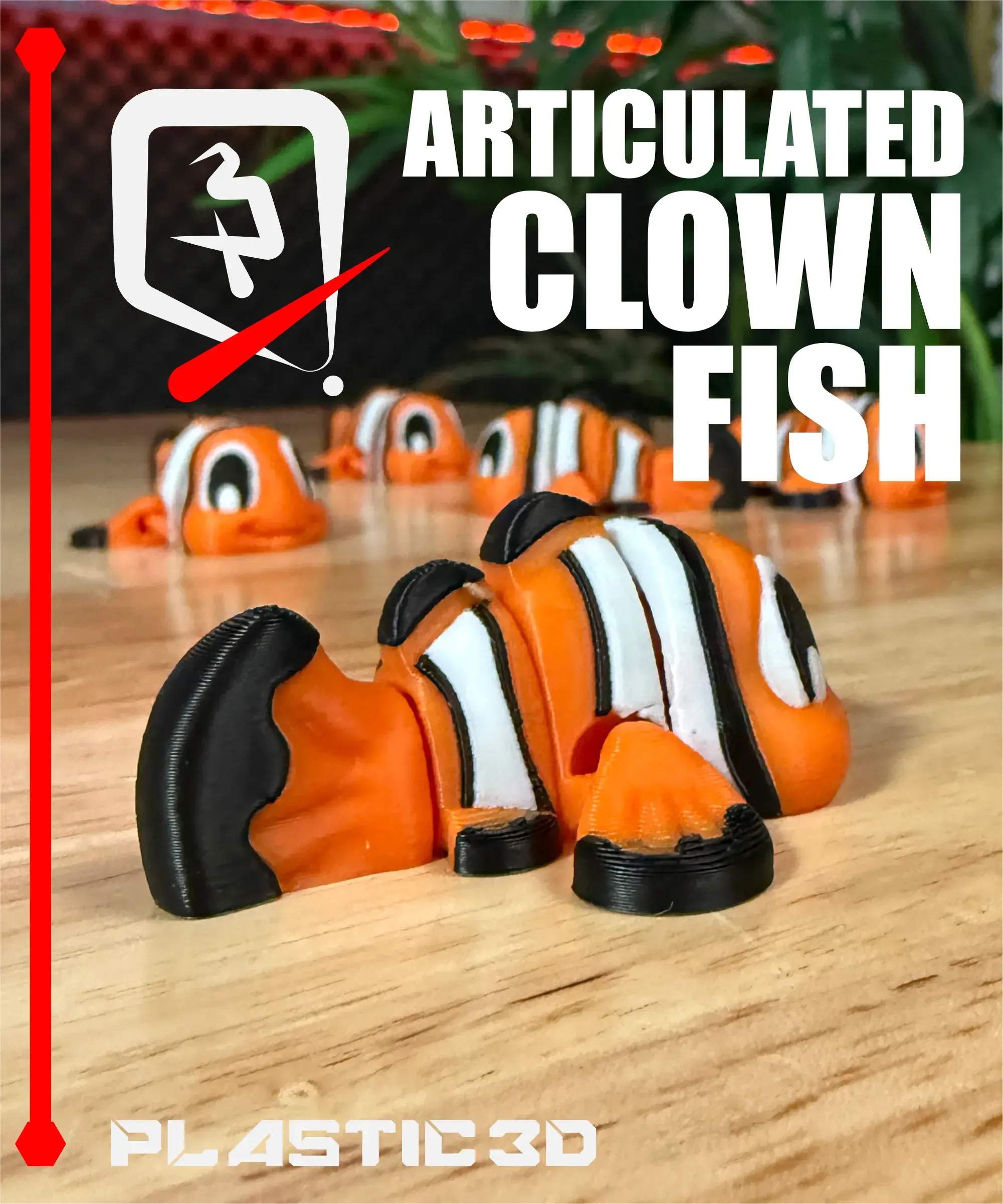 3D Printer Files | 3MF File | Articulated Clown Fish — The Reef's ...