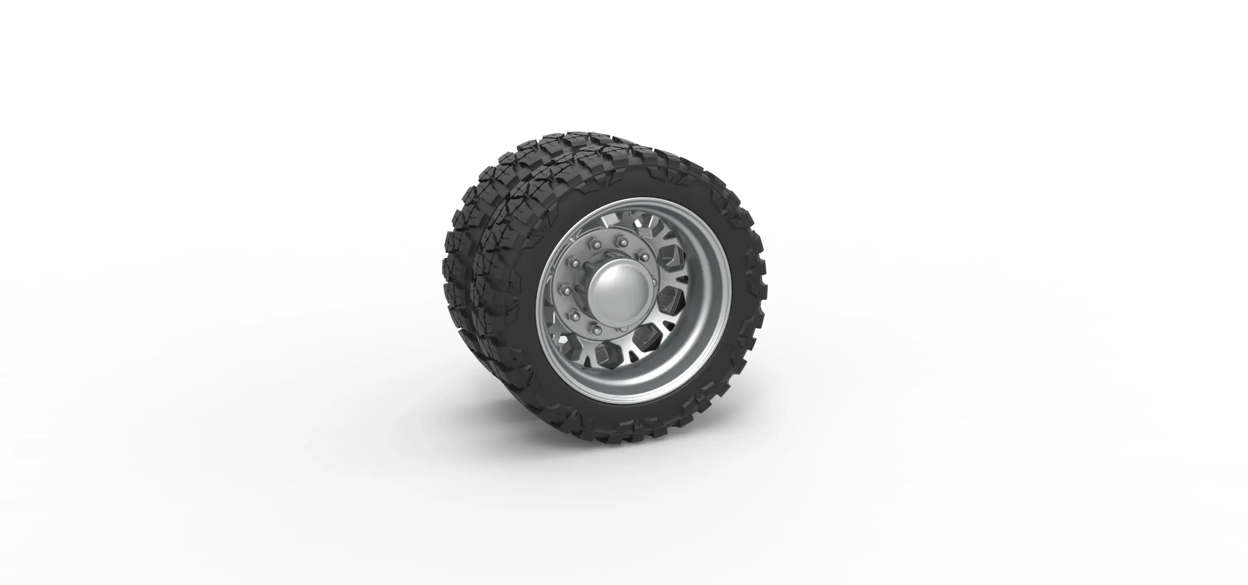Vehicles & Machinery STL Download - Rear semi wheel for pickup V23 ...