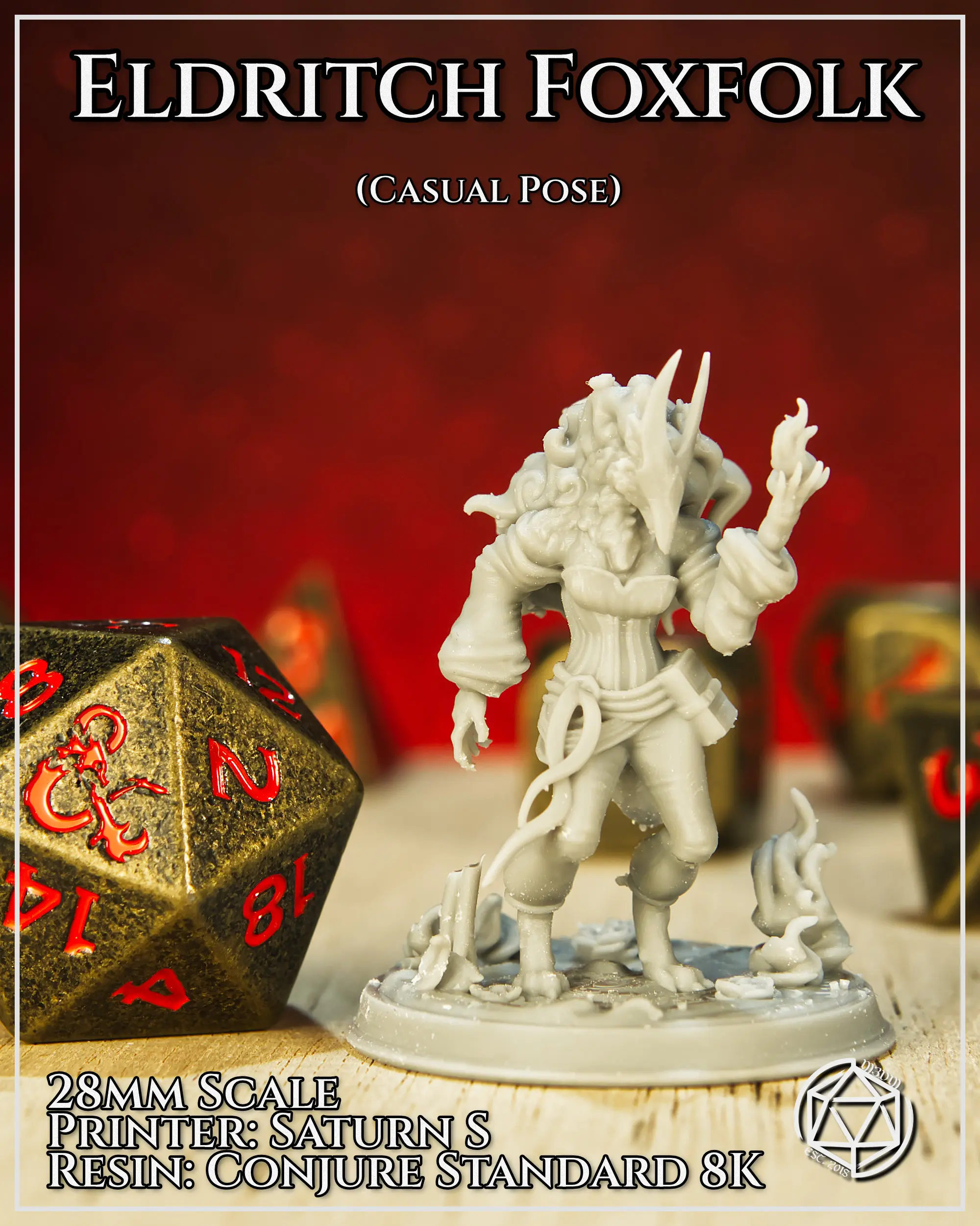 Characters & Creatures STL Download - Eldritch Foxfolk (Casual)by M3DM