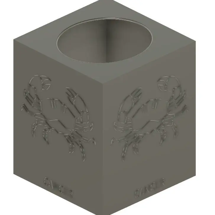 Other STL Download - Cancer Zodiac Small Tissue Box Coverby Trash Can Guy