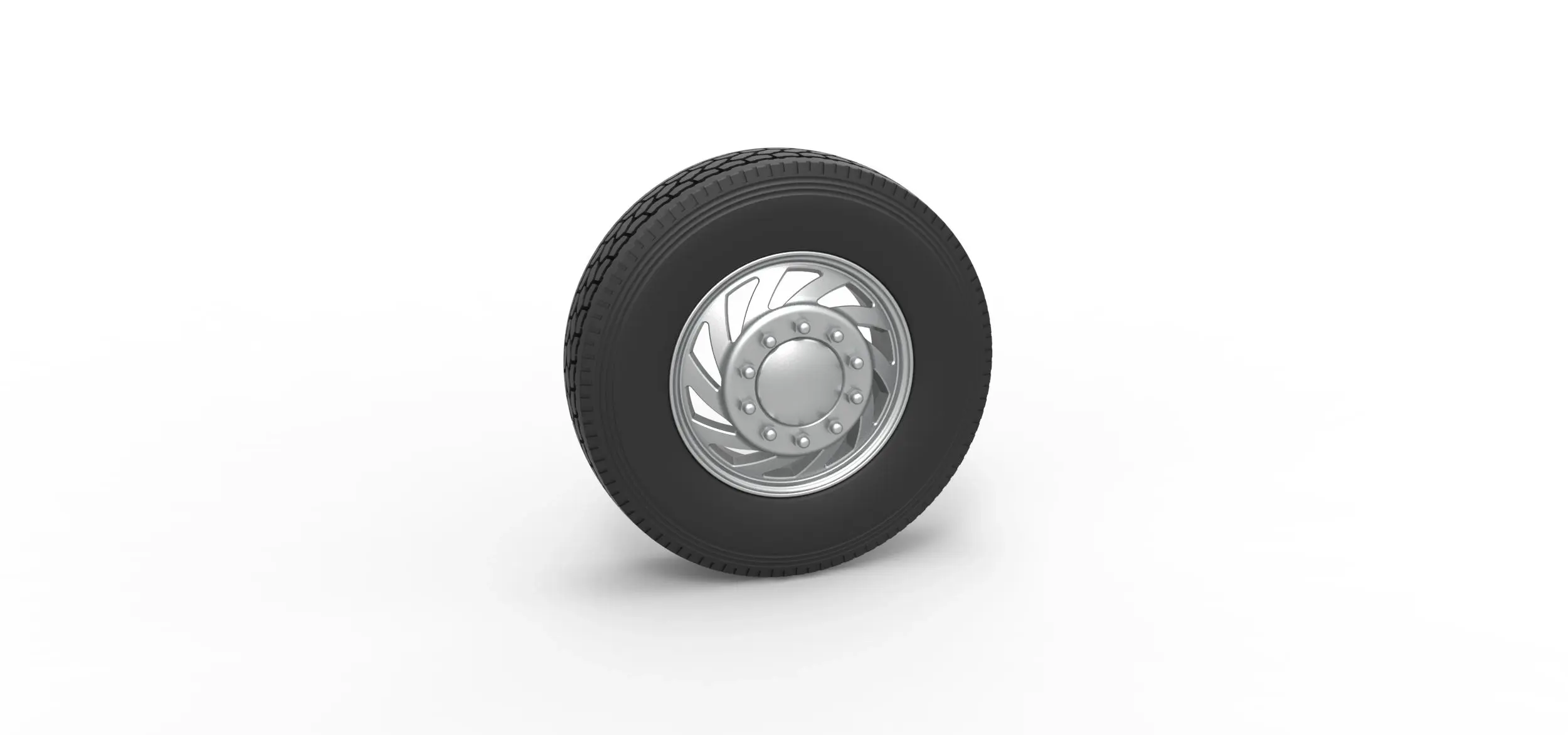 Vehicles & Machinery STL Download - Front custom wheel of semi truck ...