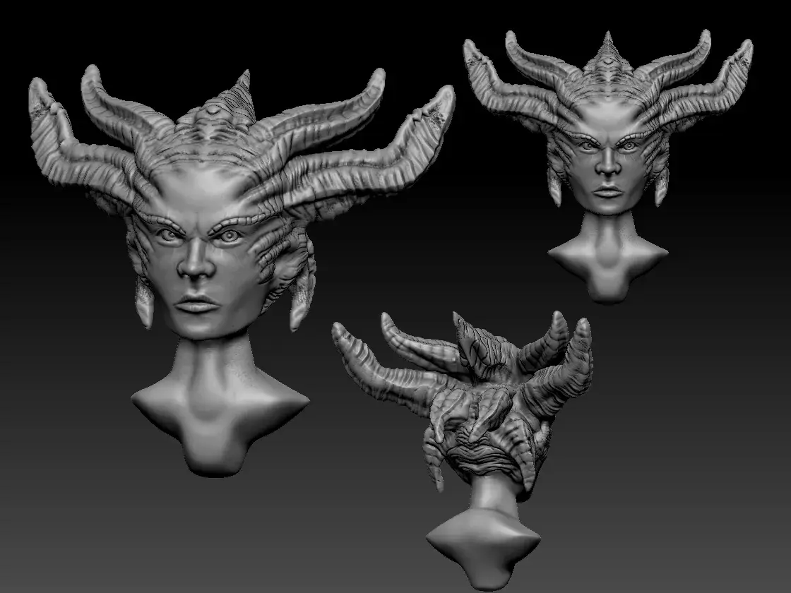 3D Printer Files | 3MF File | Lilith Head Sculpt | Creality Cloud