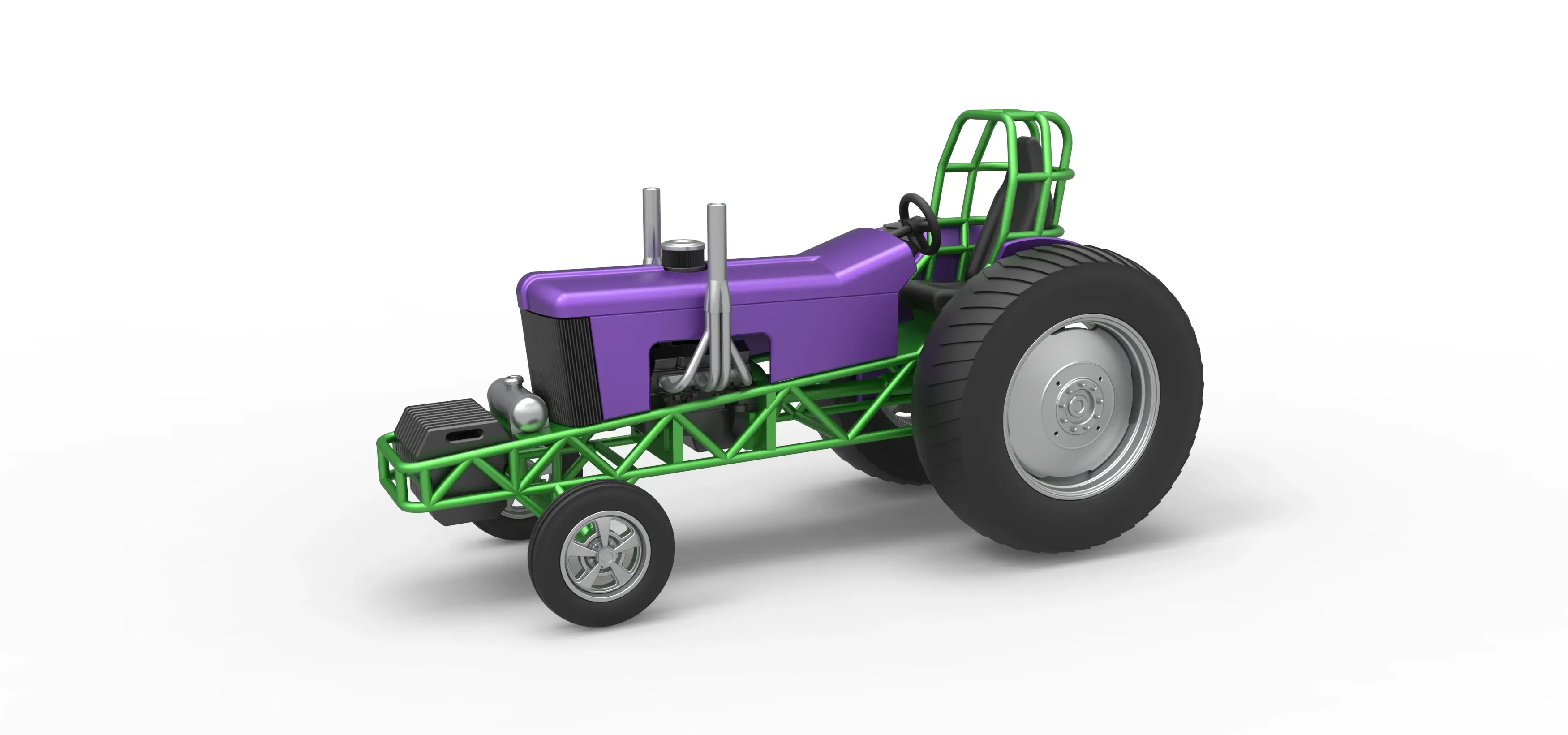 Other STL Download - Small block Pulling tractor Scale 1:25by 3DTechDesign