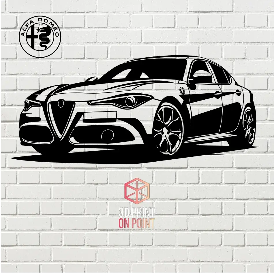 3D Printer Files | 3MF File | ALFA ROMEO GIULA - 2D WALL ART | Creality ...
