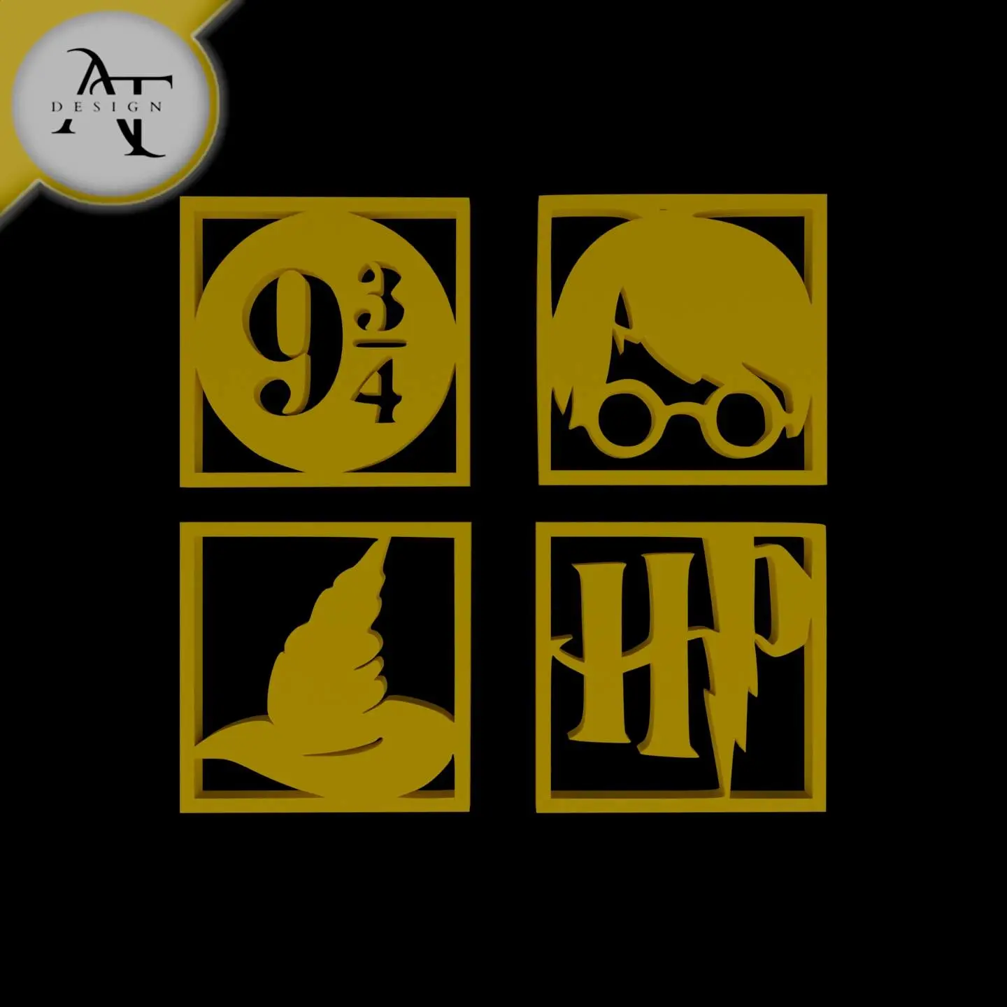 Home Decorations & Ornaments STL Download - Harry Potter - Silhouette ...