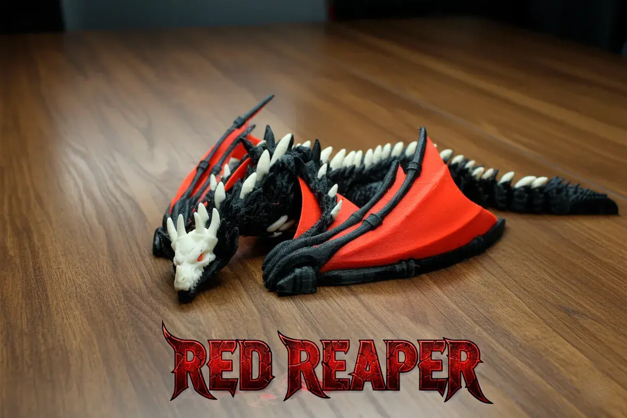Other STL Download - dragon red reaper flexi printinplaceby mario_3d