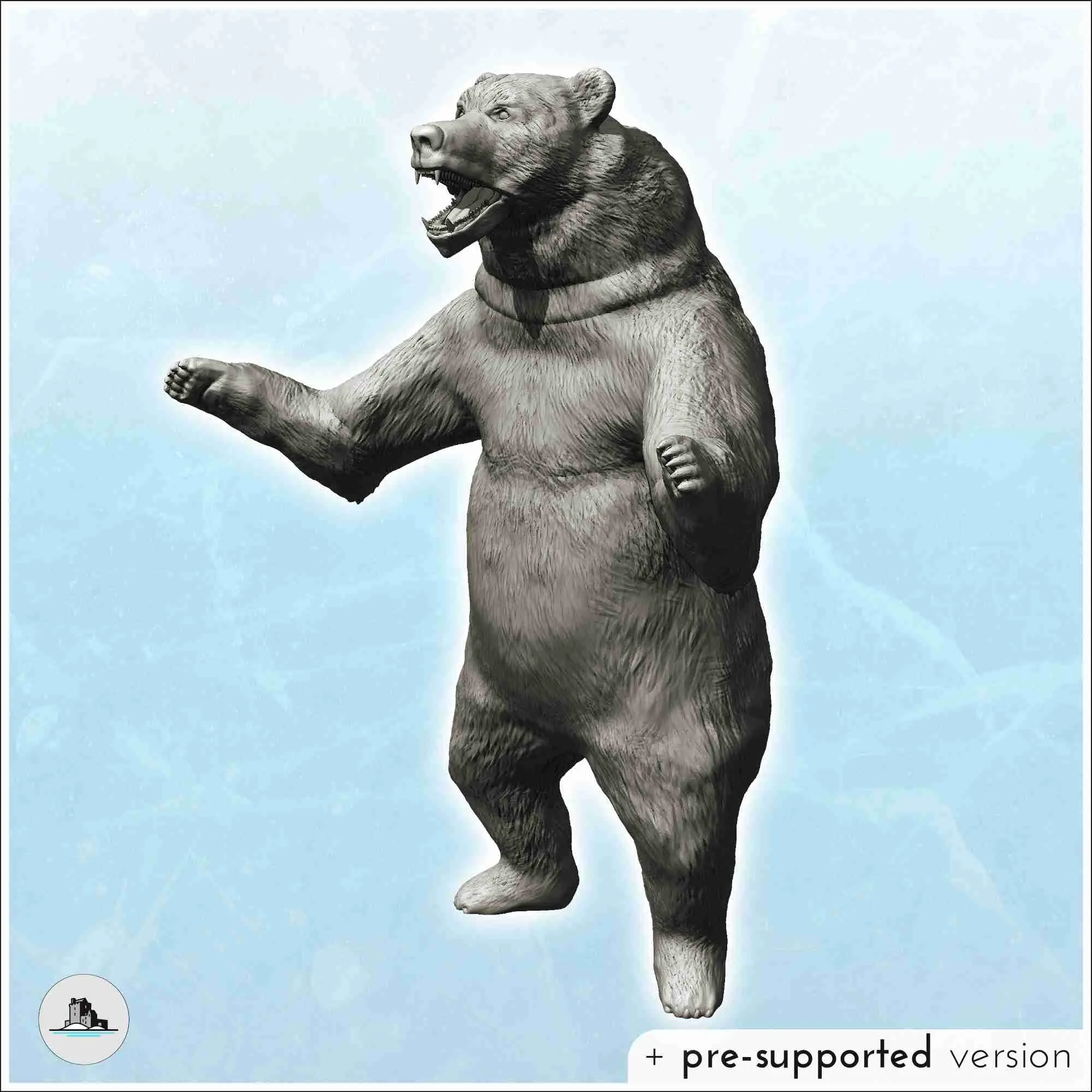 Characters & Creatures STL Download - Wild bear on feet (1 ...