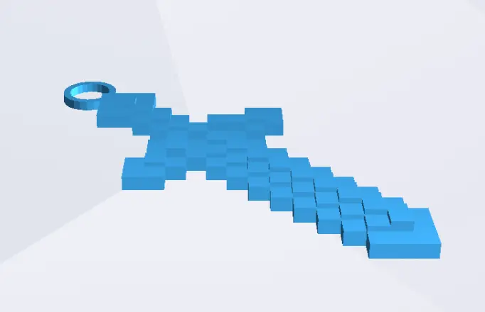 Free Jewelry & Accessories STL Download - Diamond Sword Key Chainby AV8joe