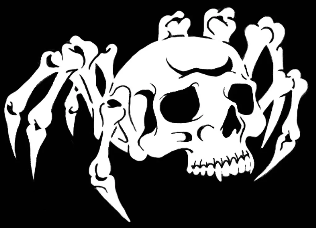 Free Characters & Creatures STL Download - 2D Spider Skullby SMT_M 🦊
