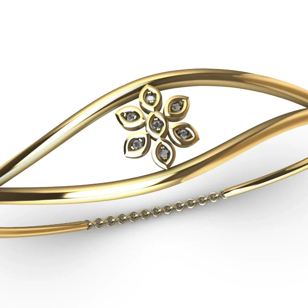 Jewelry & Accessories STL Download - Elegant Diamond Flower Braceletby ...