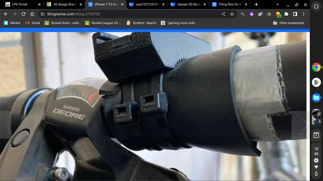 Free Sports & Exercise Equipment STL Download - Iphone 11 bike handle ...