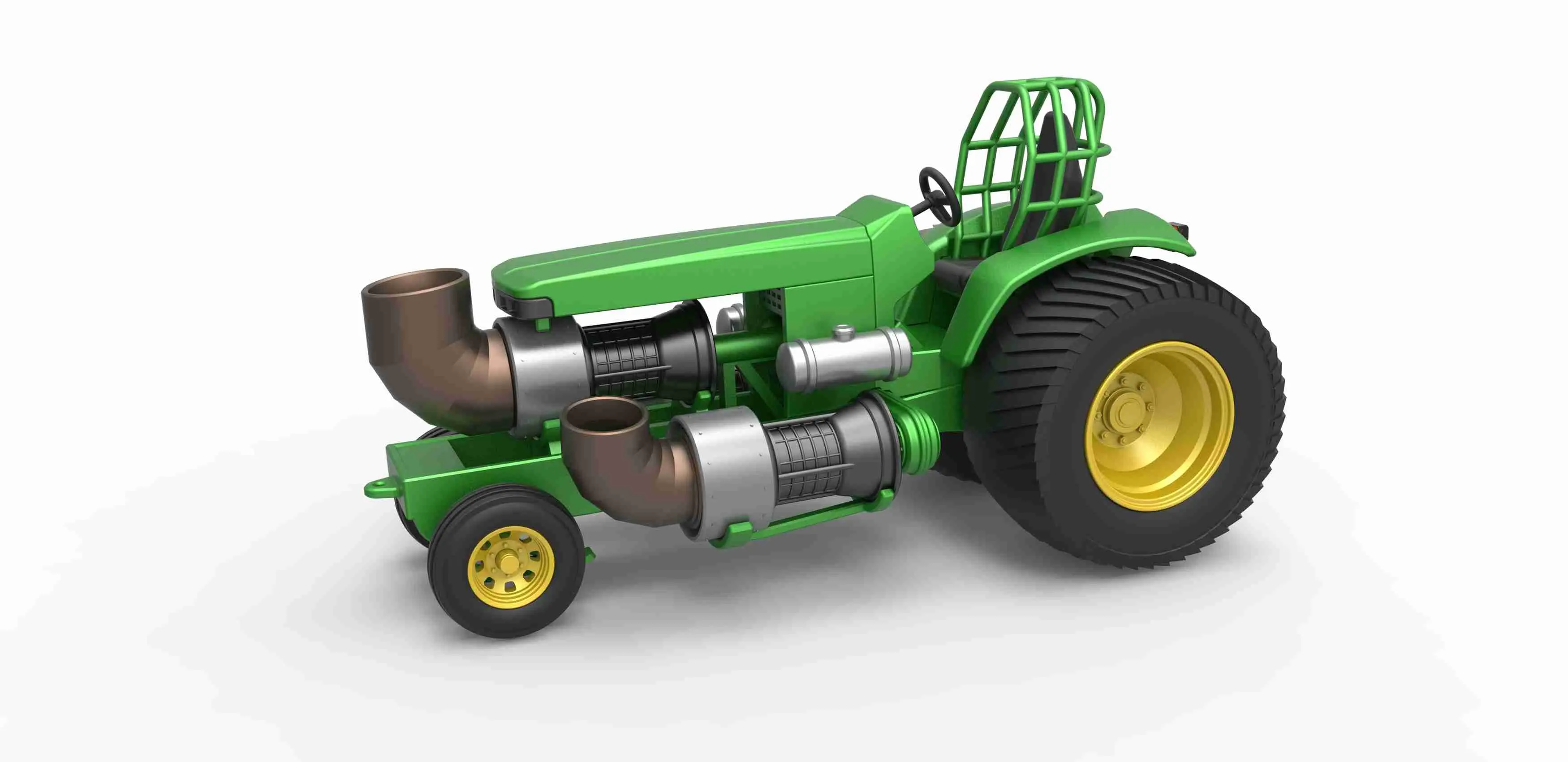 Pulling Tractor with 3 jet engines Scale 1:25 | 3D models download ...