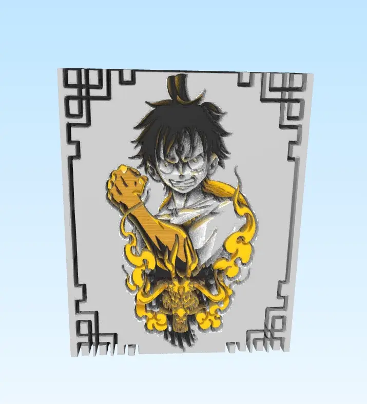 Home Decorations & Ornaments STL Download - Luffy Art by GOLDFARMER3d⚡👺