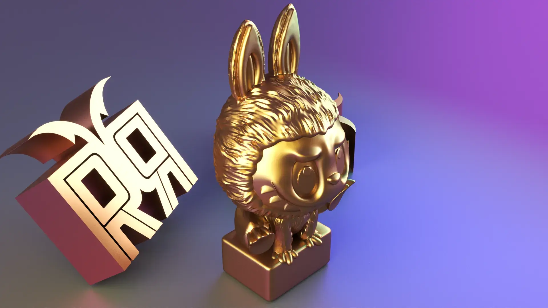 Characters & CreaturesSTL 다운로드 -Labubu Show Off Statue - rexer_3d