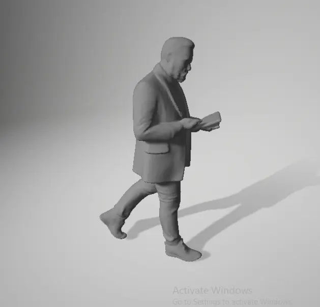 Characters & Creatures STL Download - man walking 09by xhobby1