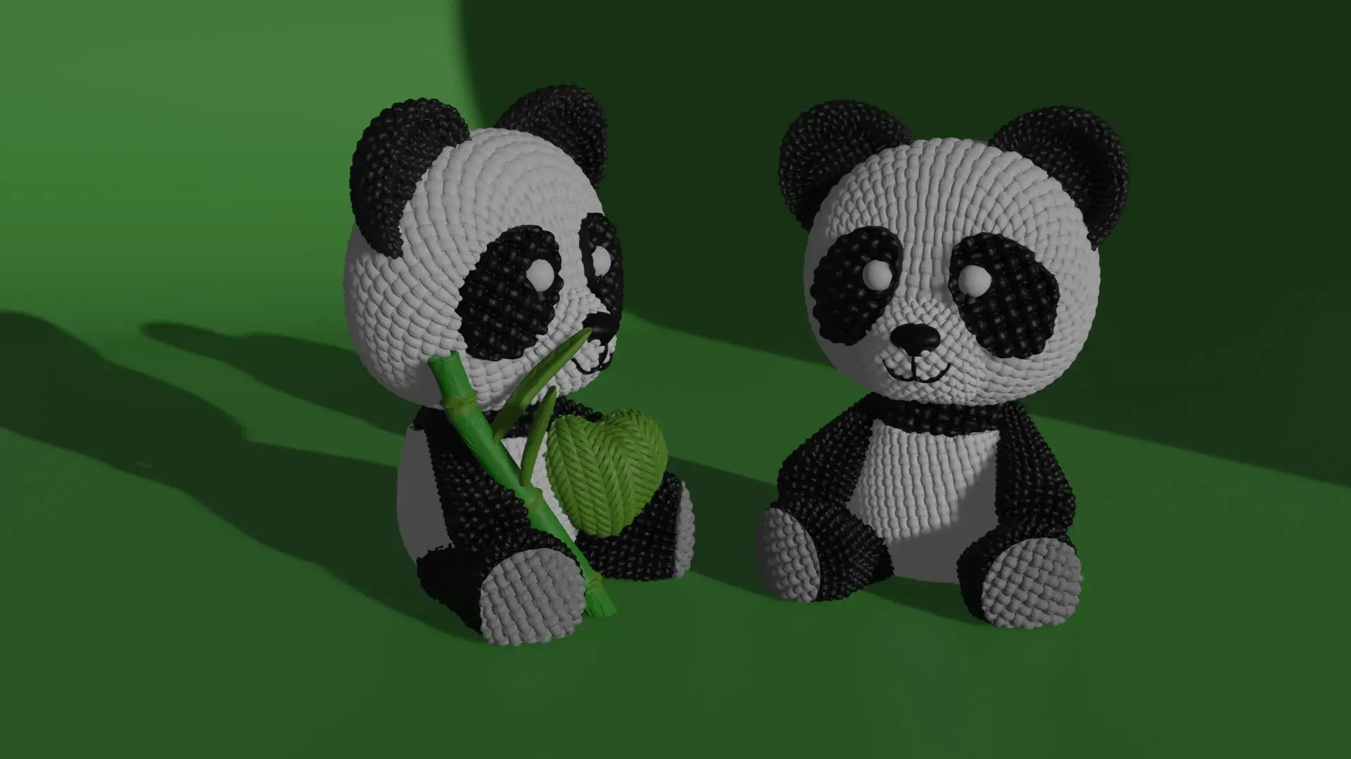 3D Printer Files | 3MF File | Crochet Panda with heart and w/o Painted ...