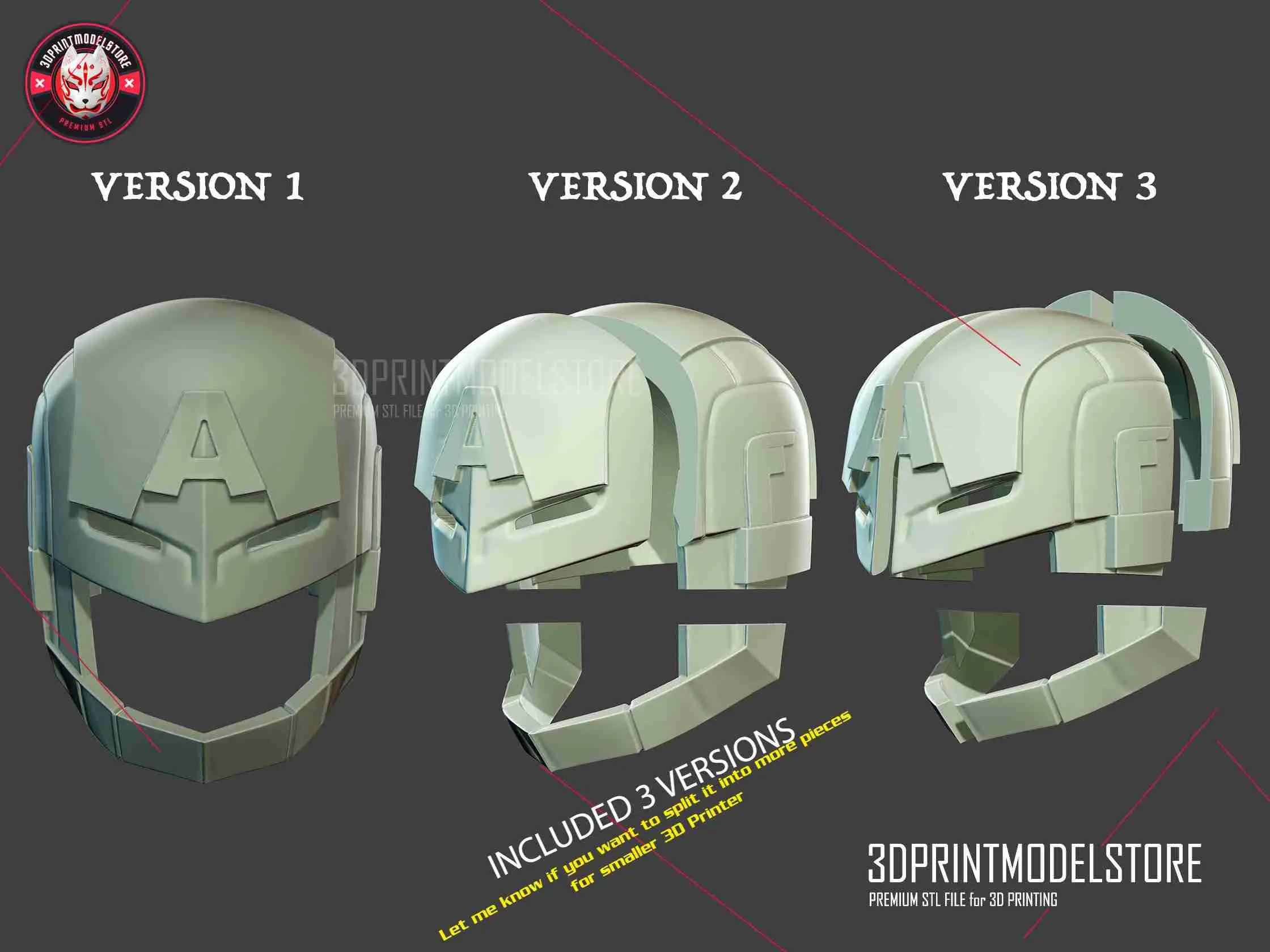 Cosplay STL Download - Hail Hydra Captain America Helmet Marvel Cosplay ...