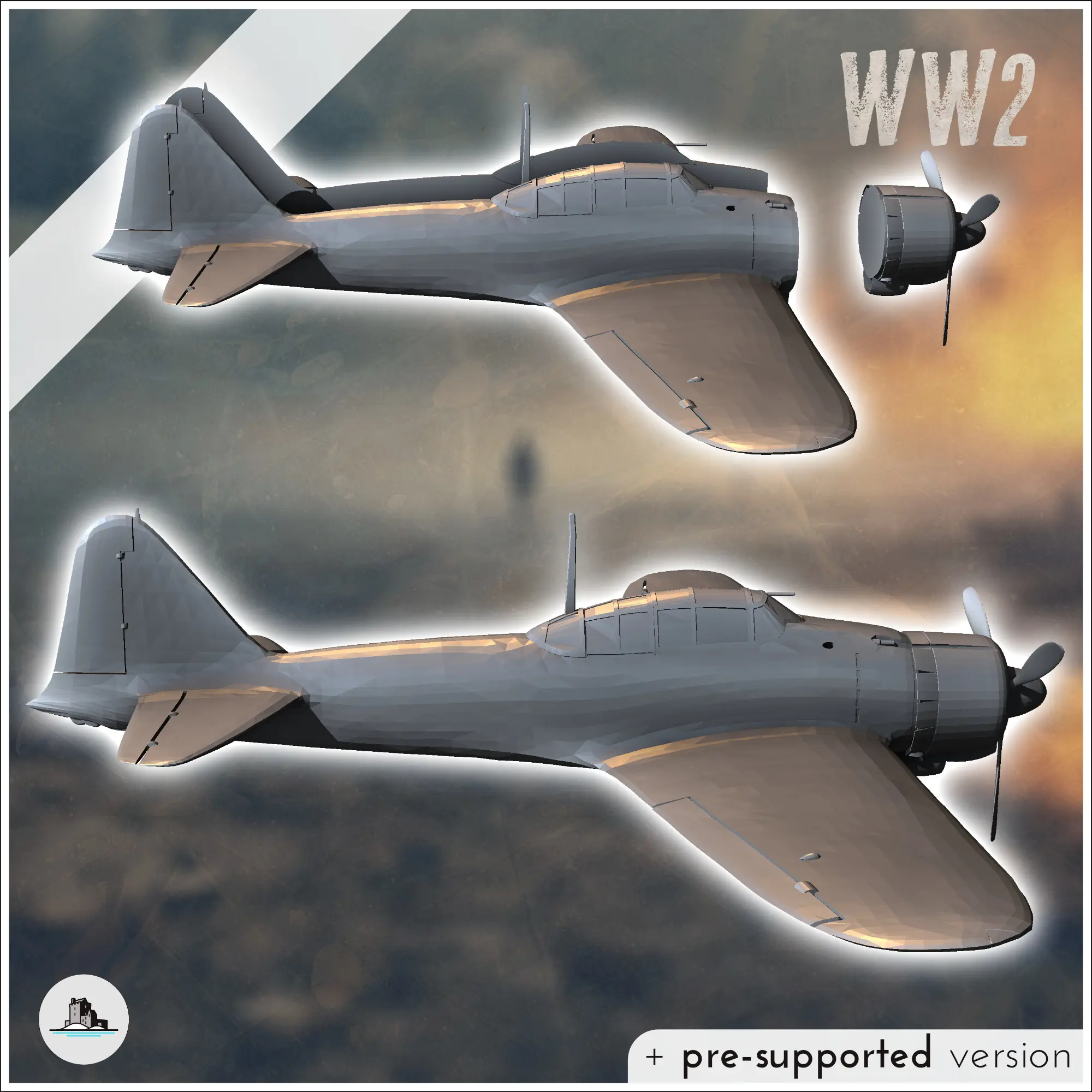 Mitsubishi A6M Zero Zeke - miniatures warhammer tabletop sce | 3D ...