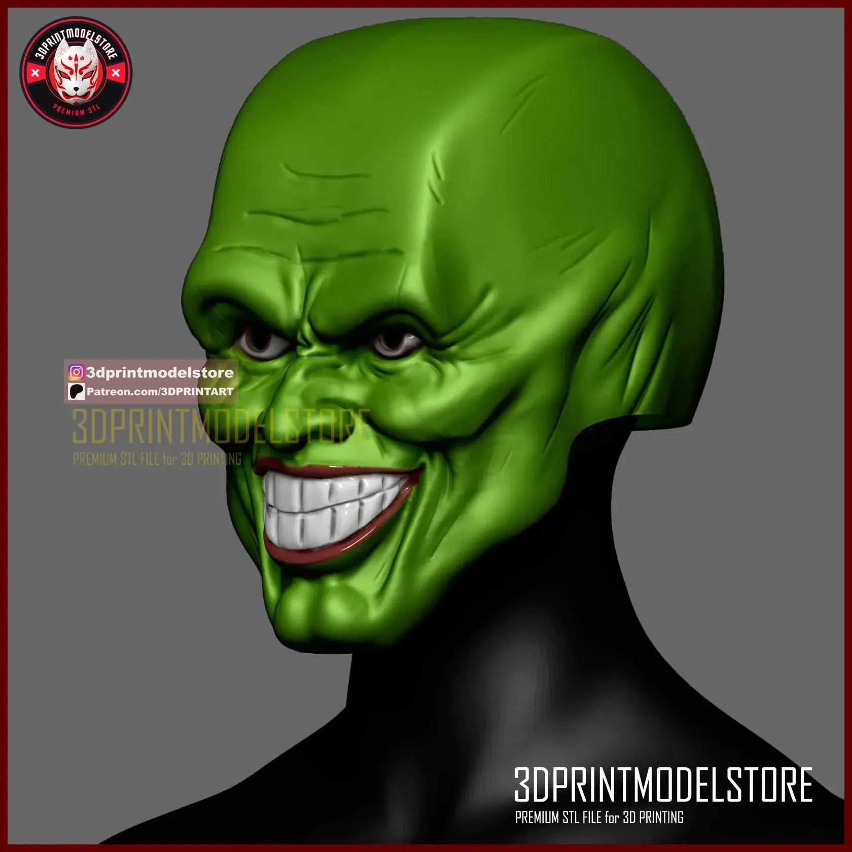 Cosplay STL Download - The Mask Mask Cosplay - Halloween - Comic ...