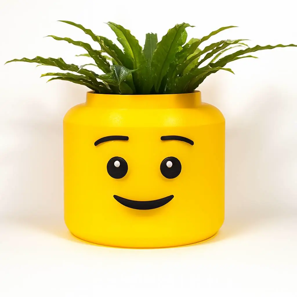 Home Decorations & Ornaments STL Download - LEGO Head Planter Potby EKD ...