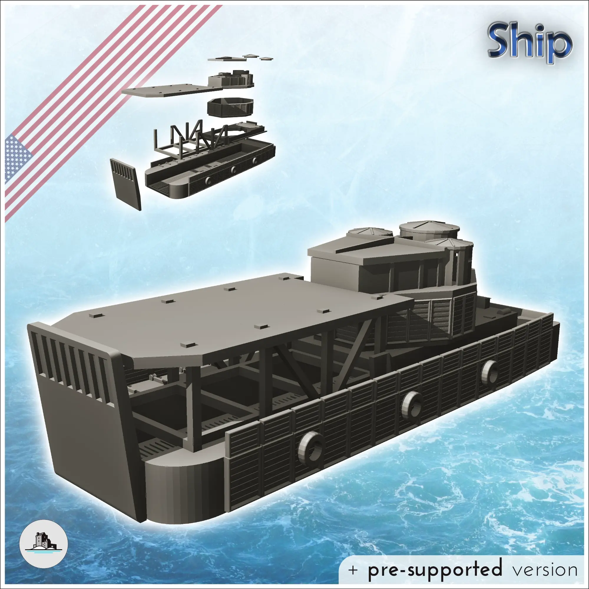 Vehicles & Machinery STL Download - LMC-6 Armored Troop Carrier ATC LCM ...