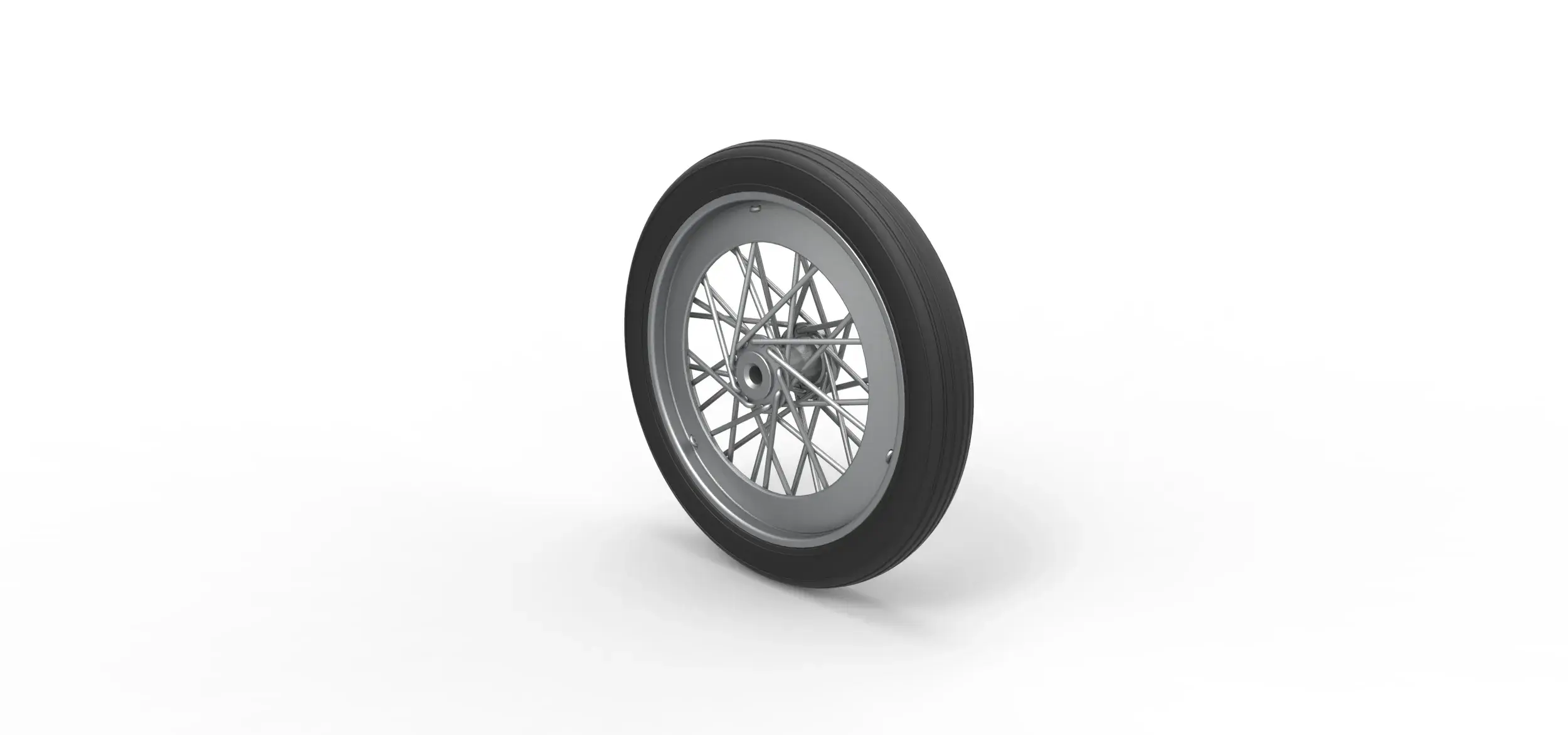 Vehicles & Machinery STL Download - Front wire wheel of vintage ...