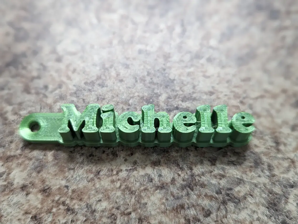 Jewelry & Accessories STL Download - Michelle Keychainby Trash Can Guy