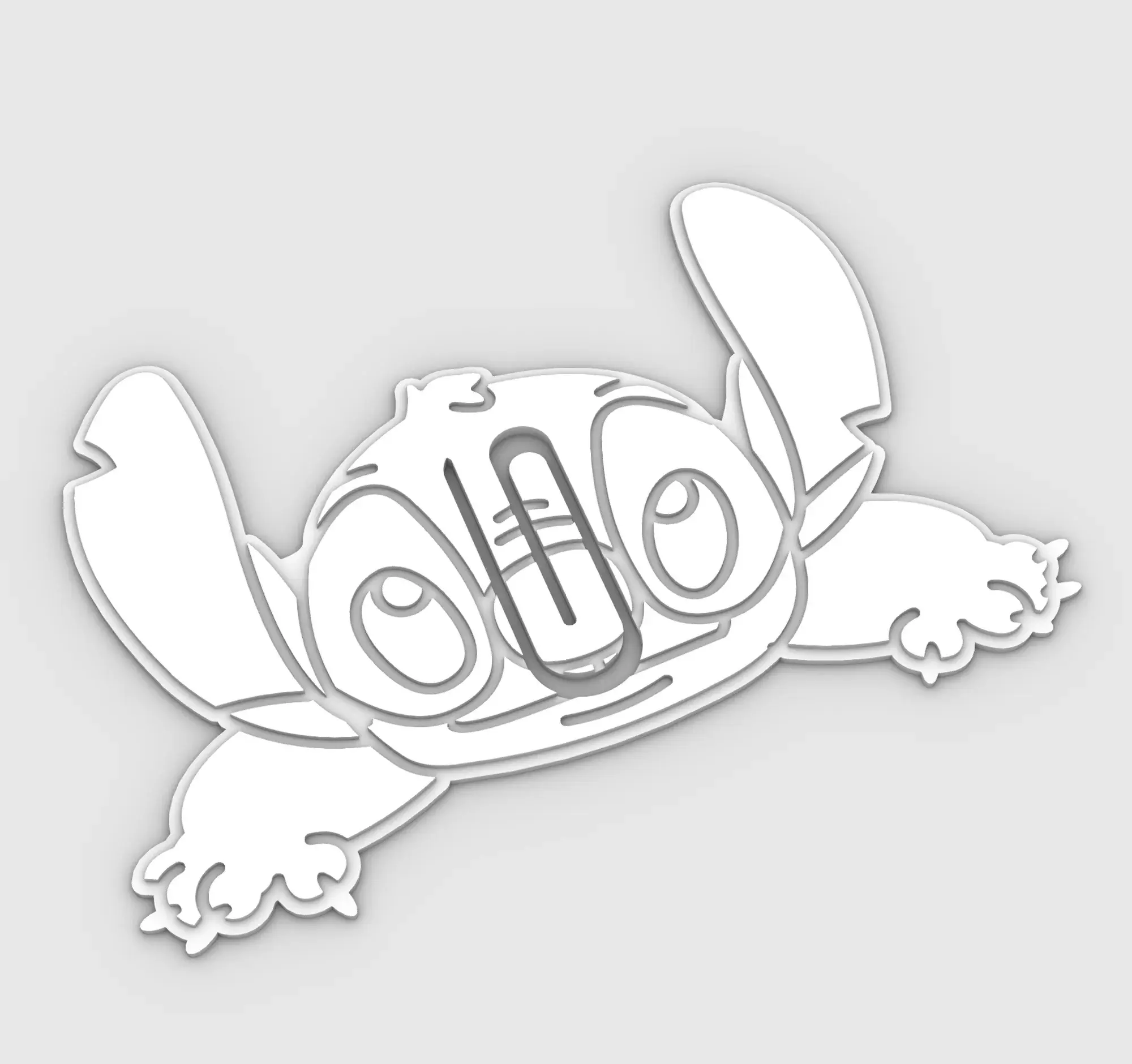 Stationery & Learning Tools STL Download - Stitch 1-v2 - Paper clip ...