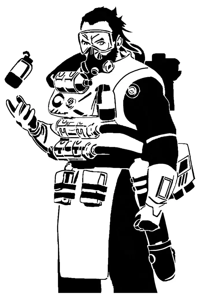 Apex Legends Caustic stencil 2 | 3D models download | Creality Cloud