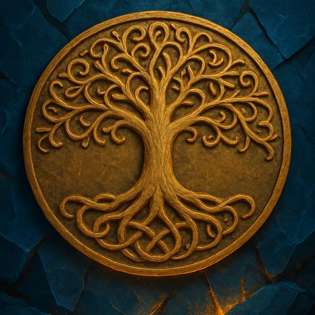 Badges & Coins STL Download - [V1] a Rune Yggdrasill, Tree of life ...