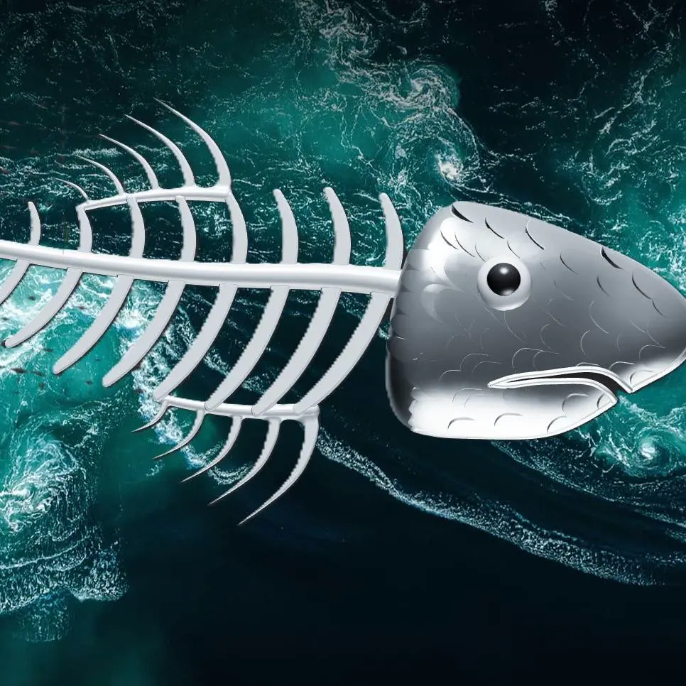 Archivos de impresora 3D | Archivo 3MF | Big Fish Head with a Skeleton ...