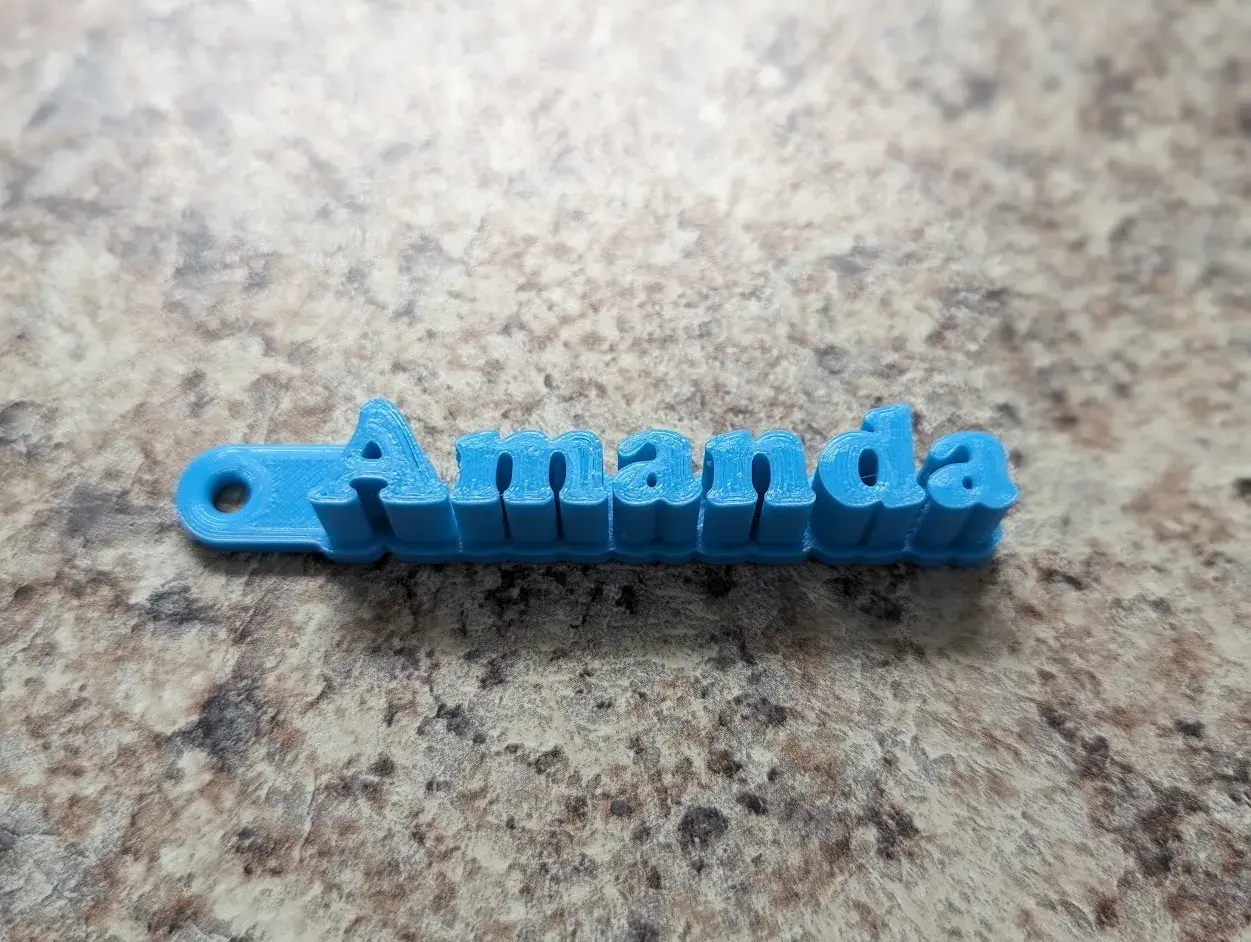 Jewelry & Accessories STL Download - Amanda Keychainby Trash Can Guy