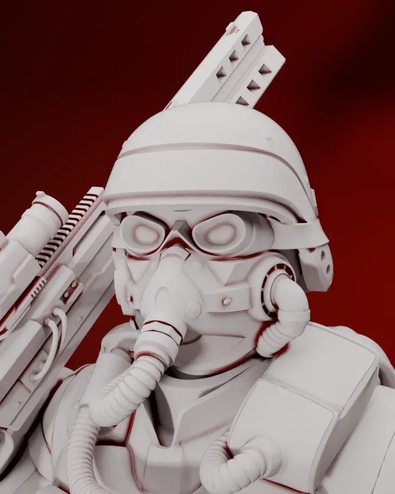 Characters & Creatures STL Download - HELLDIVER SOLDIER AC-1 ...