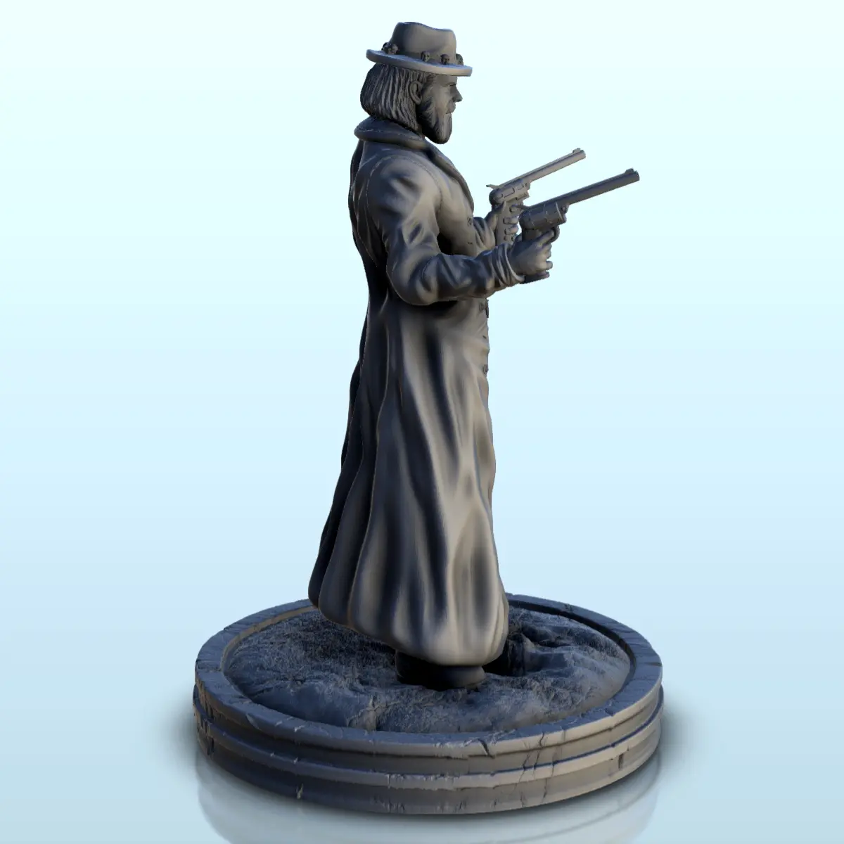 Other STL Download - Bandit with coat and two guns (1) - Old West ...