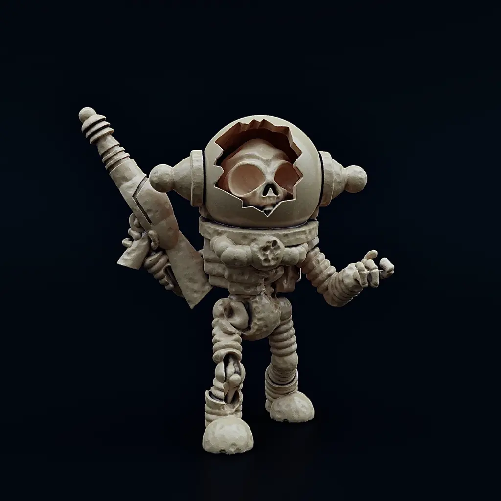 Free Other STL Download - Armored Skeletal Zeta-Reticulan Minionby SMT_M 🦊