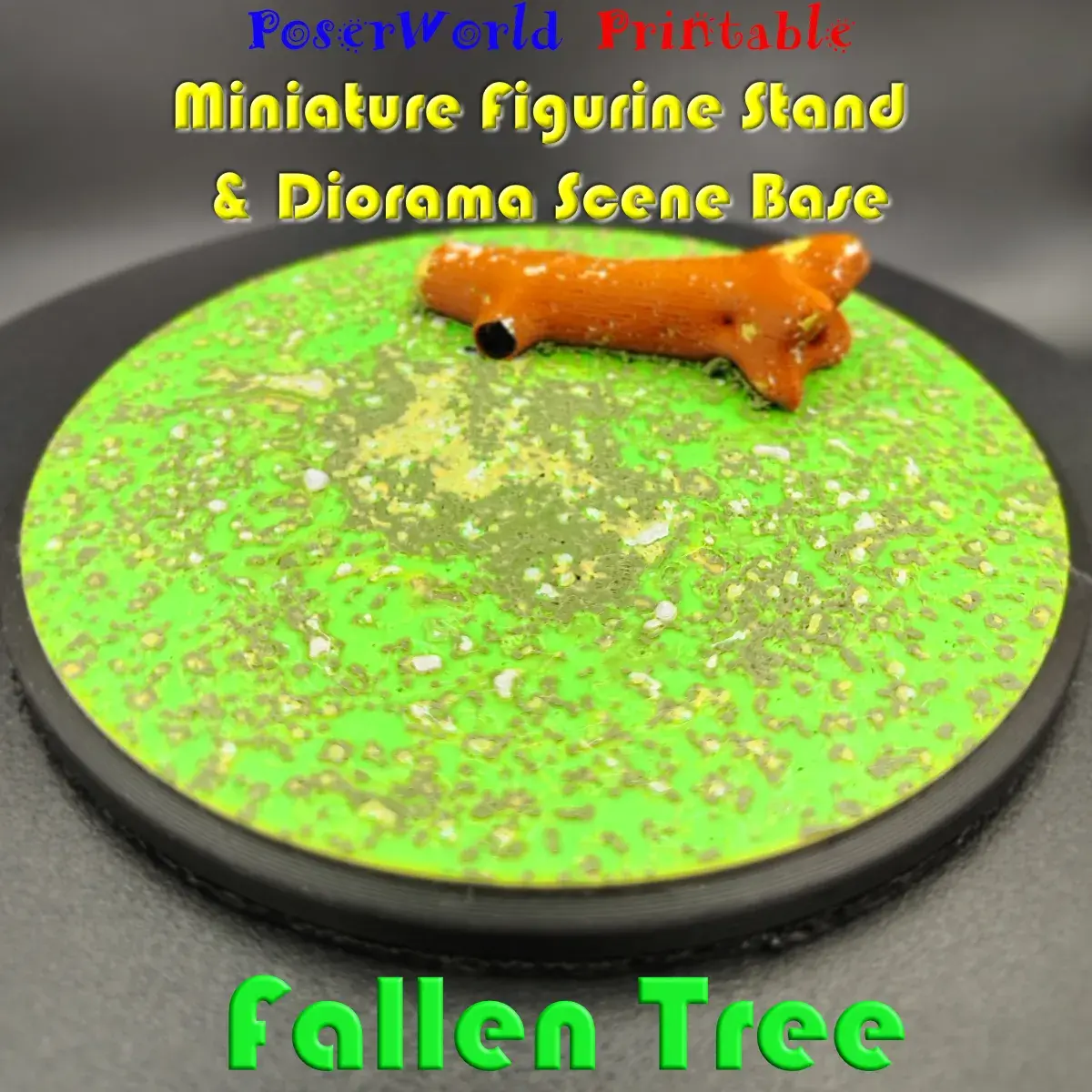 3D Printer Files | 3MF File | Fallen Log Figure Stand and Scenic ...