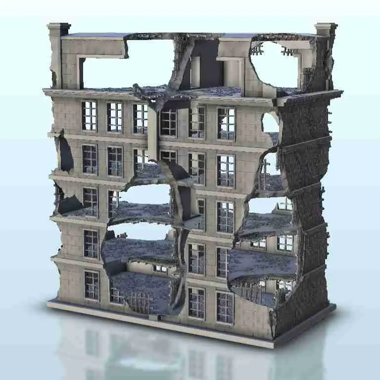 Miniature Games & Accessories STL Download - Destroyed building 1 ...