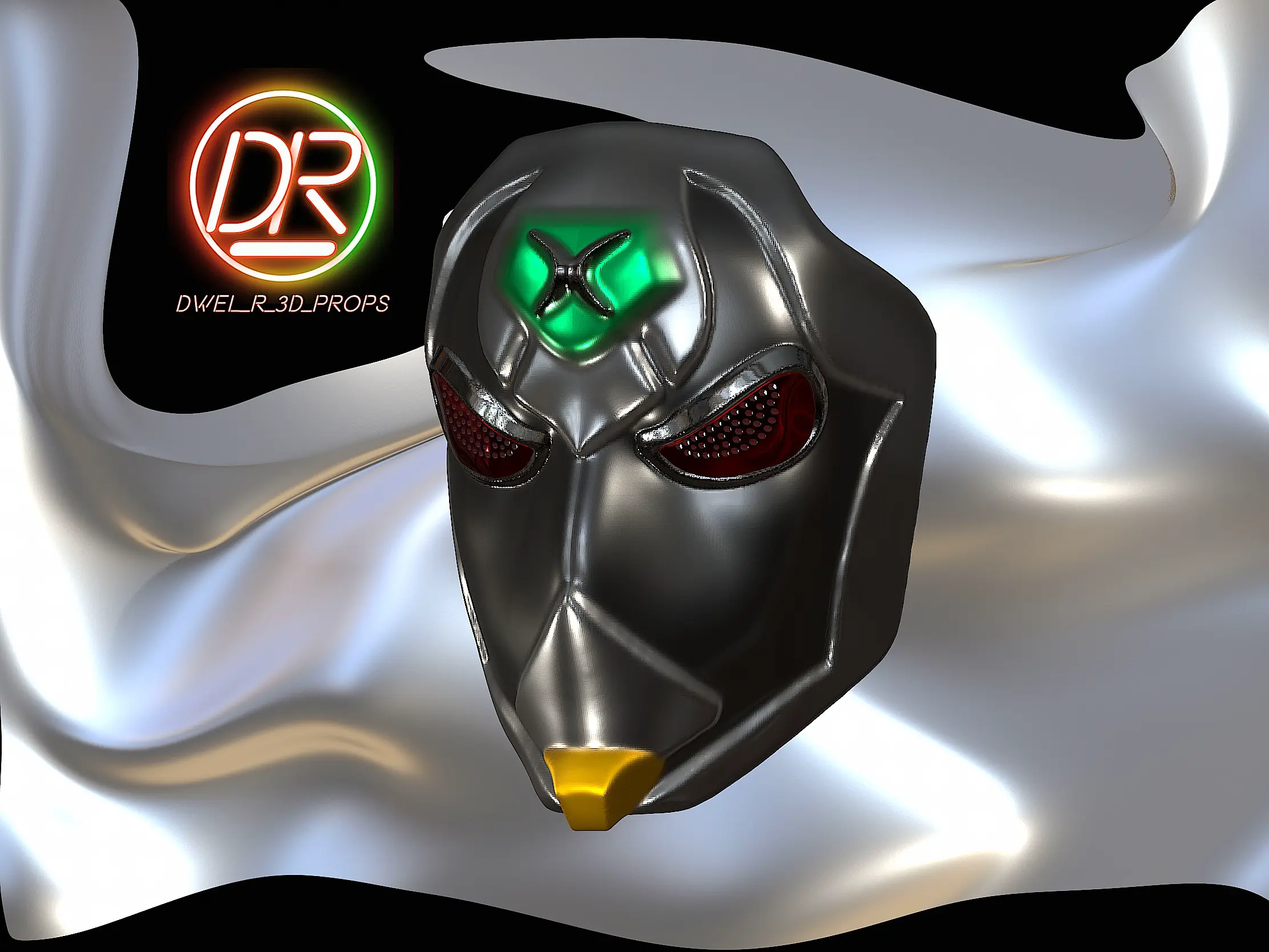 Cosplay STL Download - Dark Broly Mask (Dragon Ball)by Dwel_R_3D_Props